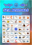 Sea Animals Bingo 7x7 (100 pages + call sheet) | Made By Teachers