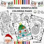 Christmas Zentangle Mandala Coloring Pages,Winter mindfulness stress ...