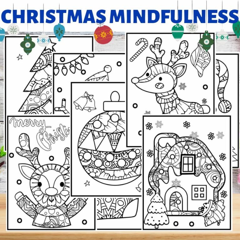 Christmas Zentangle Mandala Coloring Pages,Winter mindfulness stress ...