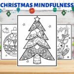 Christmas Zentangle Mandala Coloring Pages,Winter mindfulness stress ...