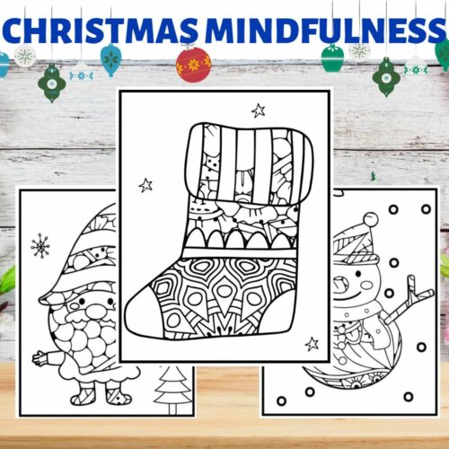 Christmas Zentangle Mandala Coloring Pages,Winter mindfulness stress ...