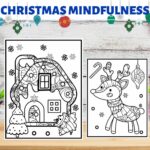 Christmas Zentangle Mandala Coloring Pages,Winter mindfulness stress ...
