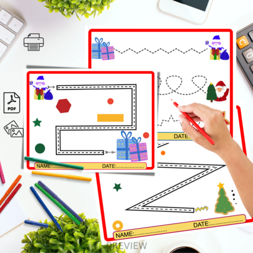 Christmas Pencil Control,Gingerbread ,Santaclaus,Gifts... For Toddlers ...