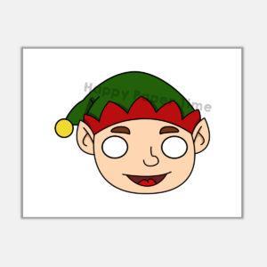 Christmas Elf Paper Mask Printable Costume Craft Activity Winter | Made ...