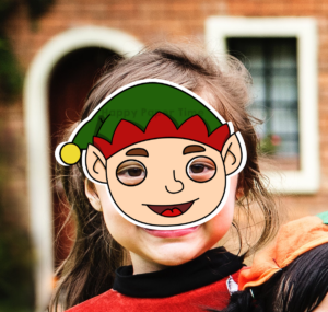 Christmas Elf Paper Mask Printable Costume Craft Activity Winter | Made ...