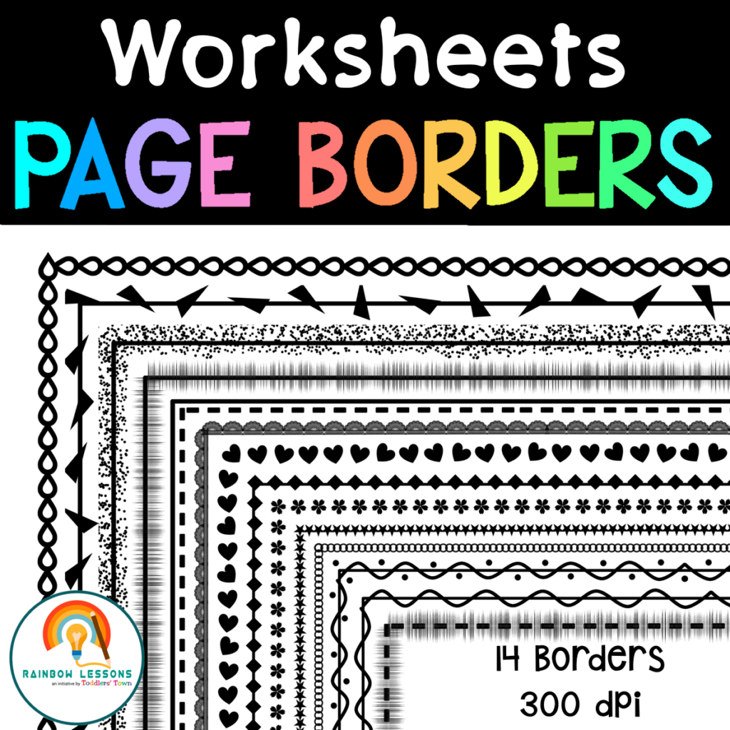 Black and White Page Borders | Page Borders and Frames | Black and ...