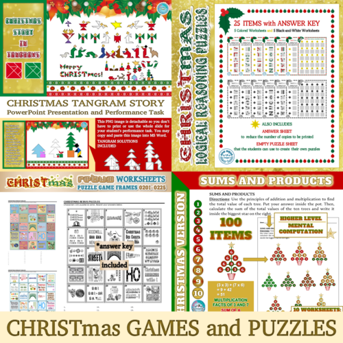 CHRISTmas Games and Puzzles | Made By Teachers