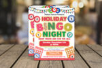 Editable Holiday Bingo Night Flyer, DIY Christmas Family Game Night ...