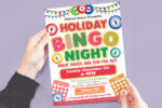 Editable Holiday Bingo Night Flyer, DIY Christmas Family Game Night ...