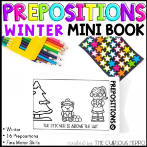 Spatial Concepts Preposition mini-book - Winter | Made By Teachers