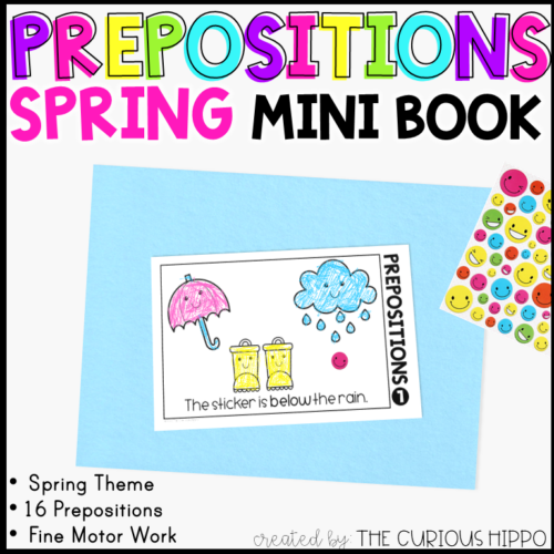 Spatial Concepts Preposition mini-book - Spring - Made By Teachers