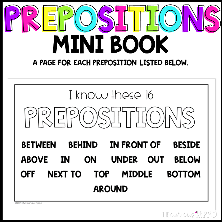 Spatial Concepts Preposition mini-book - Summer | Made By Teachers