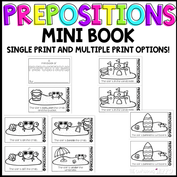 Spatial Concepts Preposition mini-book - Summer | Made By Teachers