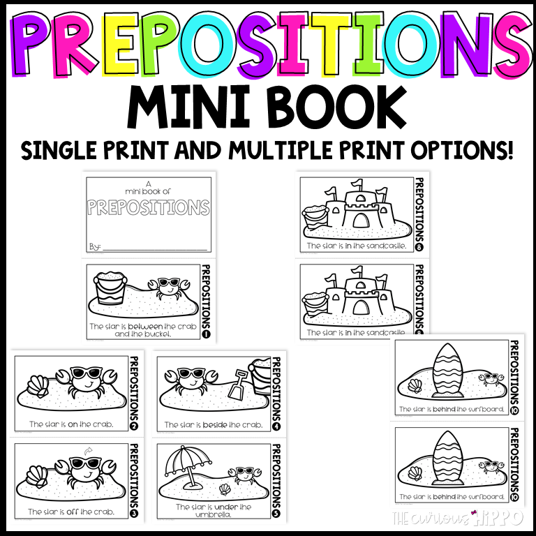 Spatial Concepts Preposition mini-book - Summer | Made By Teachers