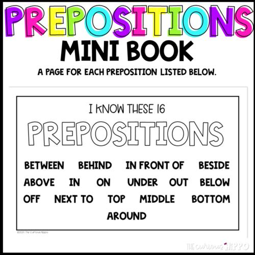 Spatial Concepts Preposition mini-book - Fall | Made By Teachers