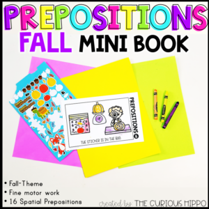 Spatial Concepts Preposition mini-book - Fall | Made By Teachers