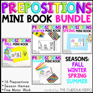 Spatial Concepts Preposition mini-book - Seasonal Bundle | Made By Teachers