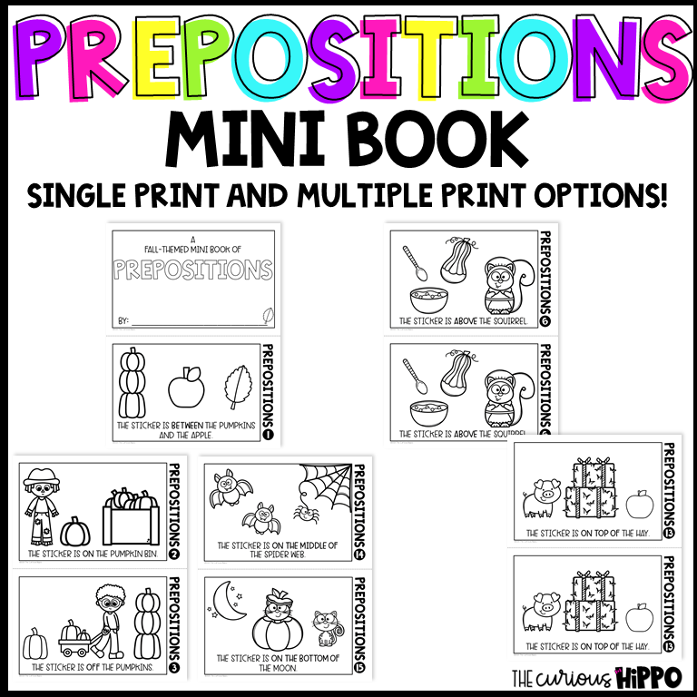 Spatial Concepts Preposition mini-book - Seasonal Bundle | Made By Teachers