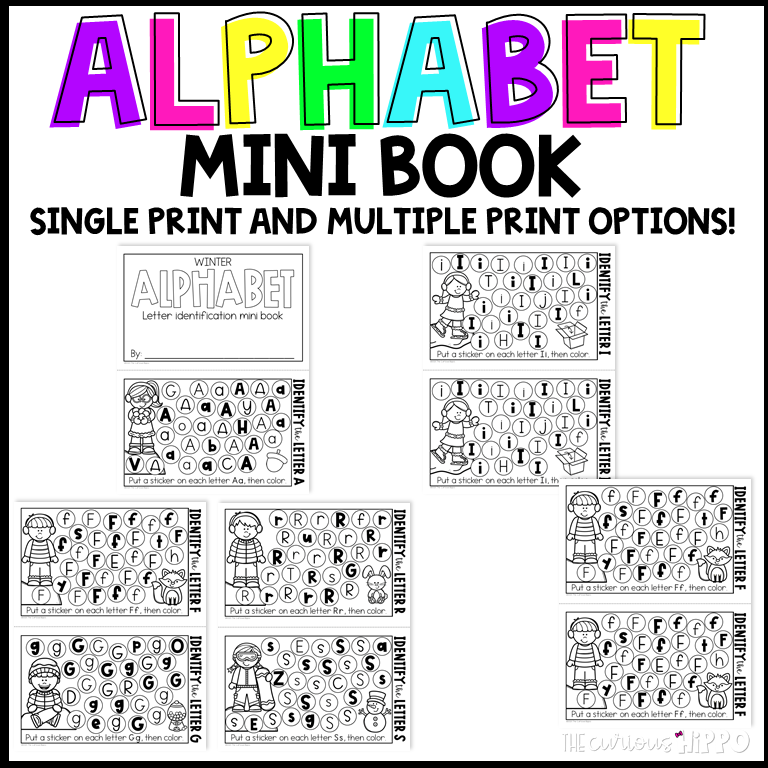 Letter identification mini book - winter | Made By Teachers