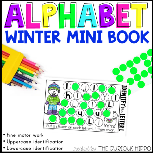 Letter identification mini book - winter | Made By Teachers
