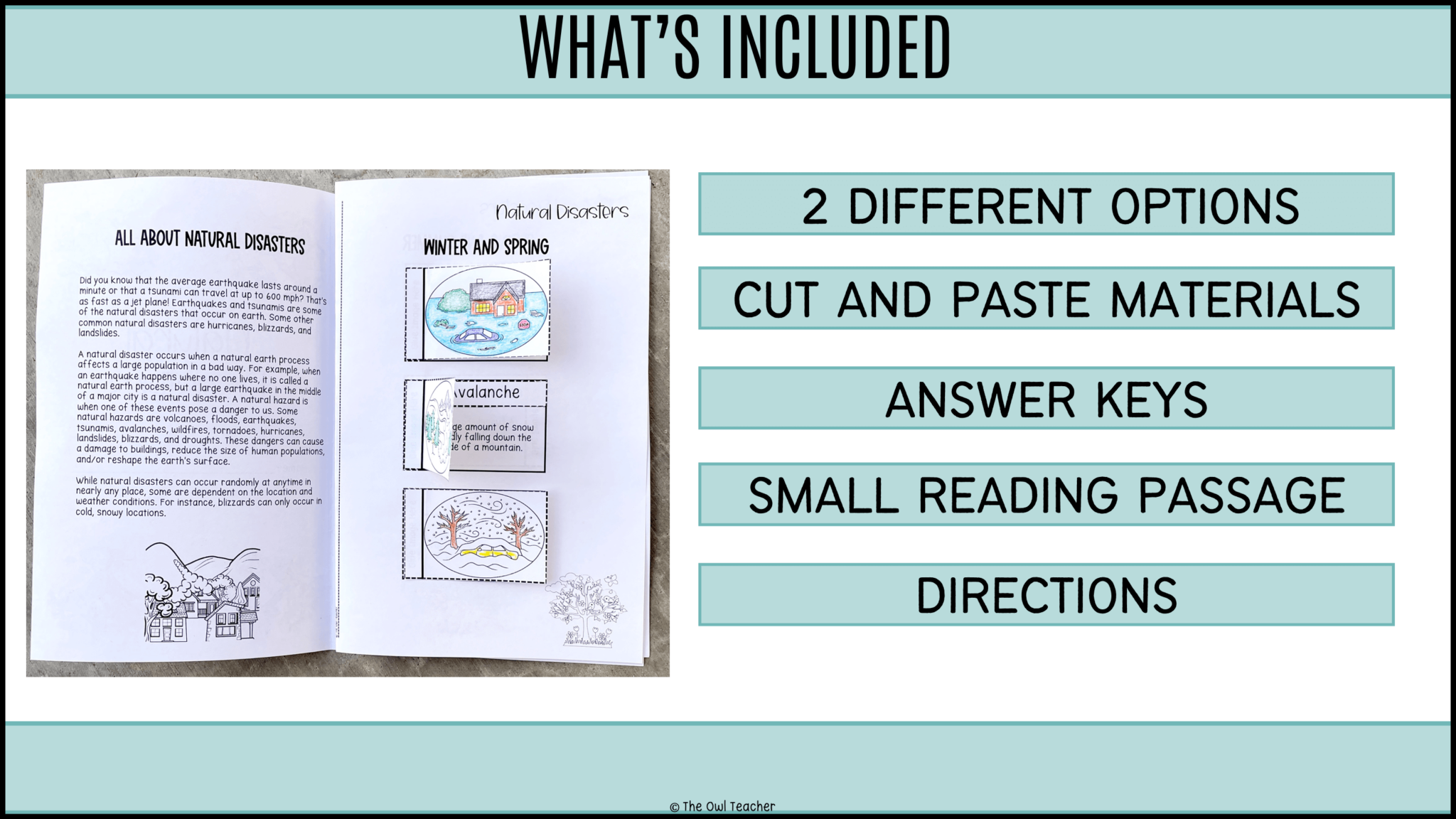 Natural Disasters Vocabulary Interactive Booklet | Made By Teachers