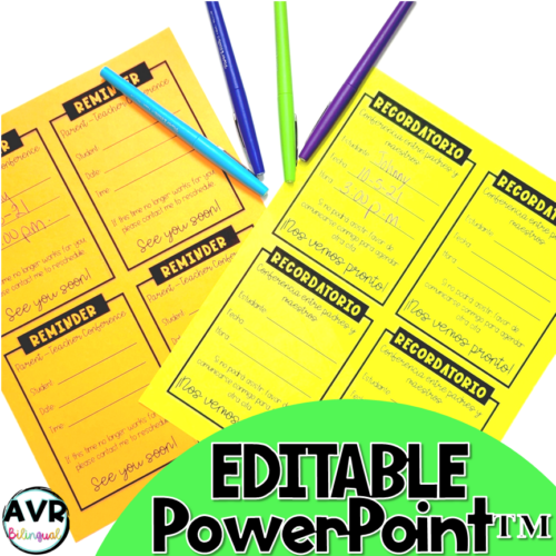 Bilingual Parent Teacher Conference Forms Pack | Print & Go | Editable ...