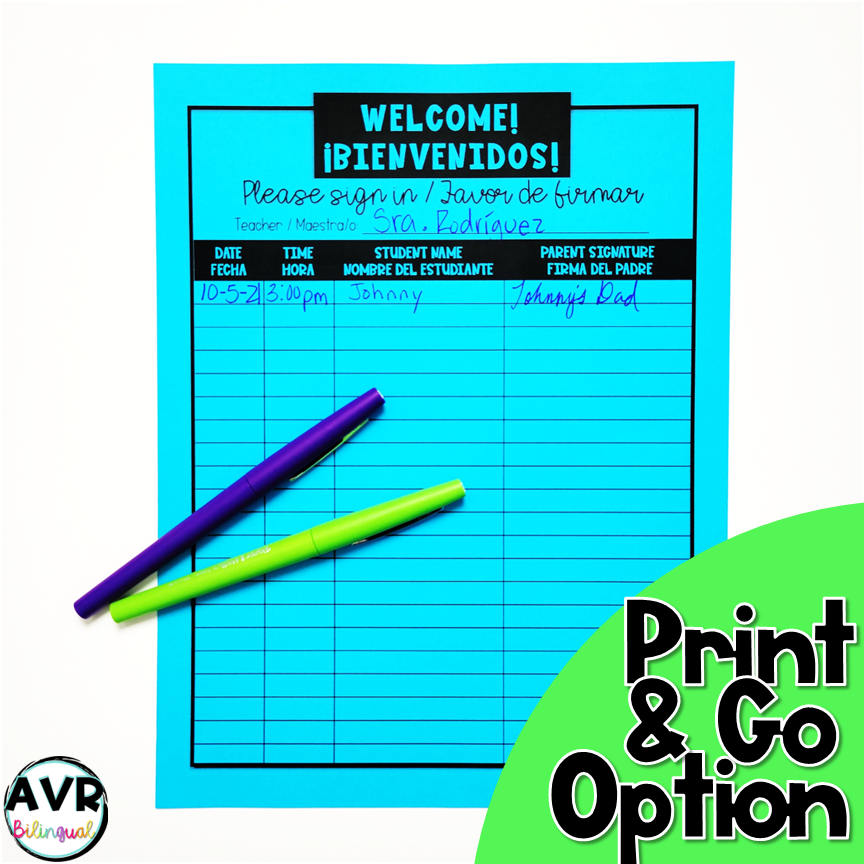 Bilingual Parent Teacher Conference Forms Pack | Print & Go | Editable ...