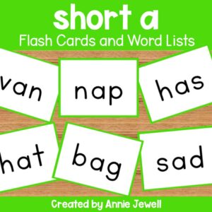 Short Vowel CVC Flash Cards and Word Lists Bundle | Made By Teachers