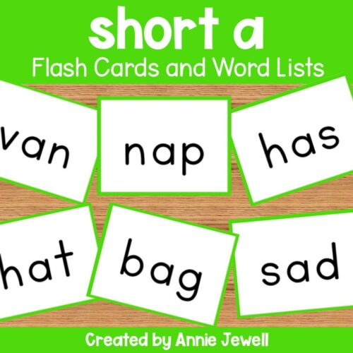 Short Vowel CVC Flash Cards and Word Lists Bundle | Made By Teachers