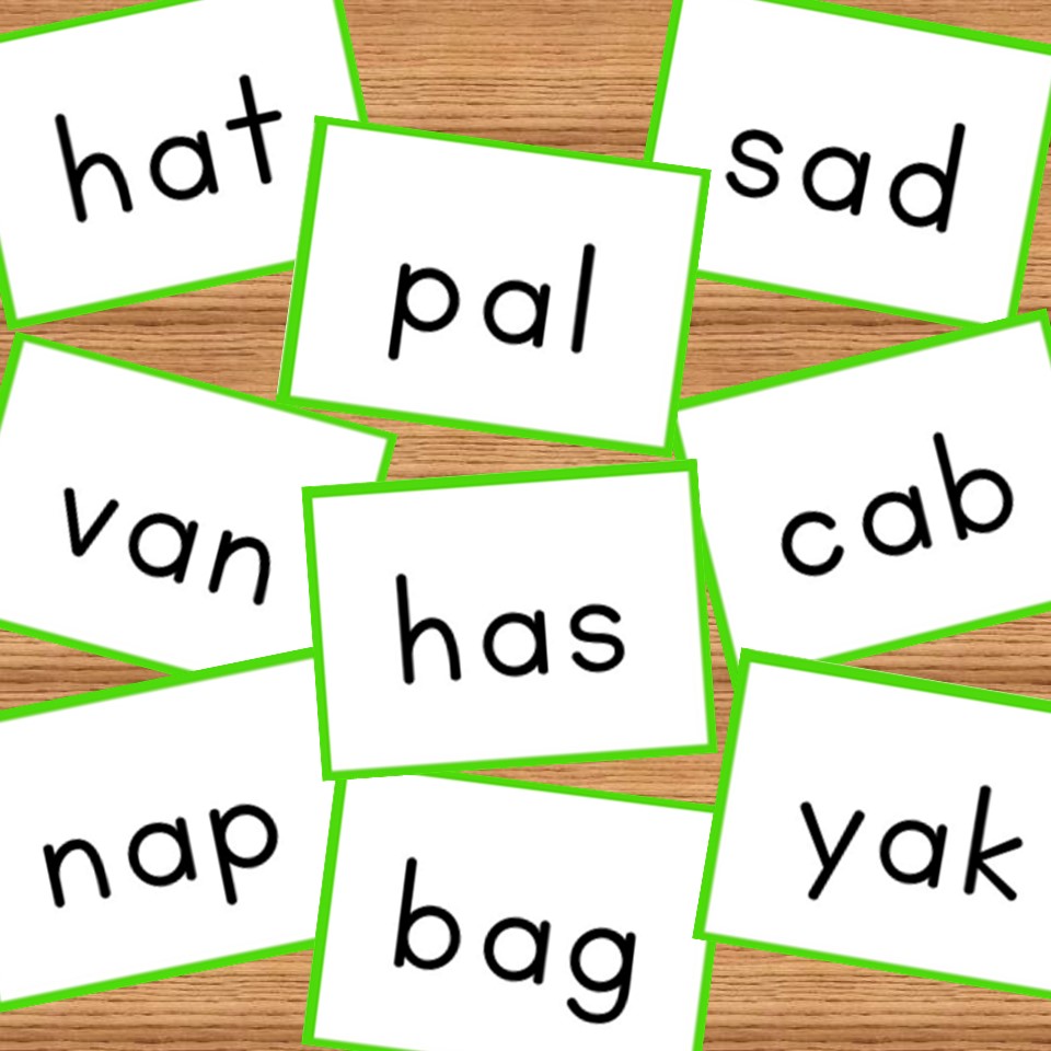 Short Vowel CVC Word Cards - Flash Cards and Word Lists - Short a ...