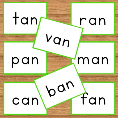 Short Vowel CVC Word Cards - Flash Cards and Word Lists - Short a ...