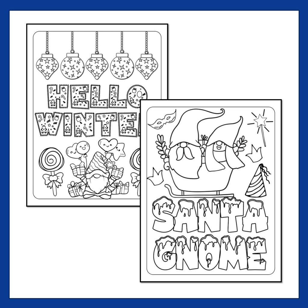 Holidays Around The World Kindergarten Christmas & Winter Coloring ...