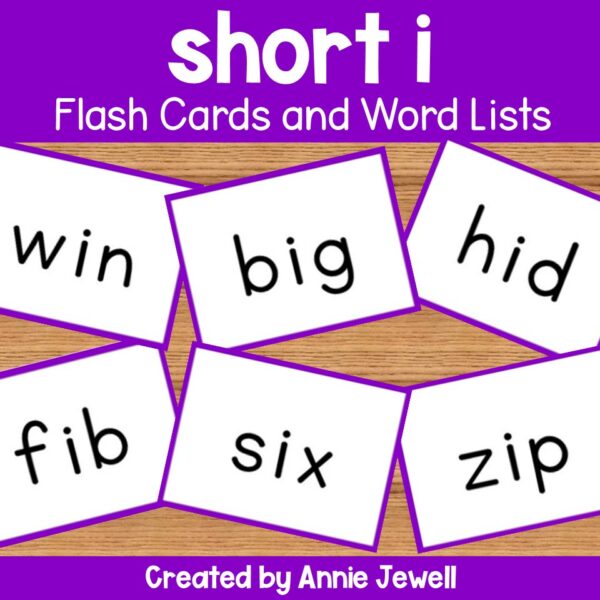 Short Vowel CVC Flash Cards and Word Lists Bundle | Made By Teachers