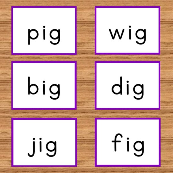 Short Vowel CVC Word Cards - Flash Cards and Word Lists - Short i ...