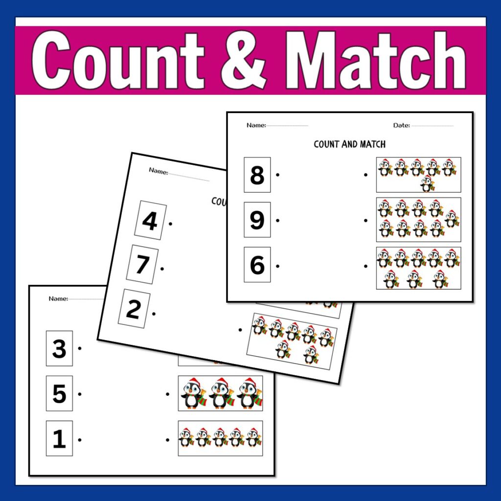 Christmas Penguin Alphabet & Number Matching | December Winter Themed ...