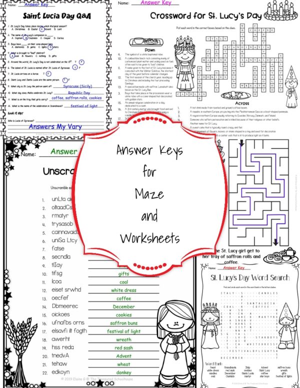 St. Lucia Day Activity Pack | Made By Teachers