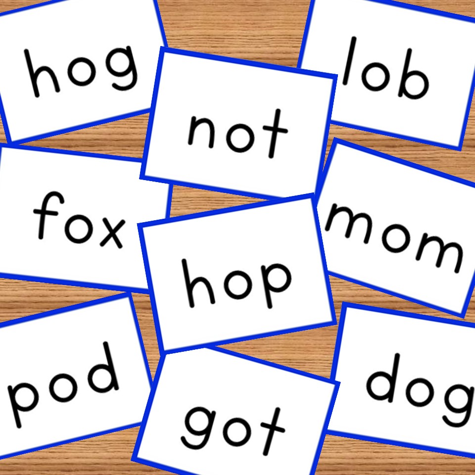 Short Vowel CVC Word Cards - Flash Cards and Word Lists - Short o ...
