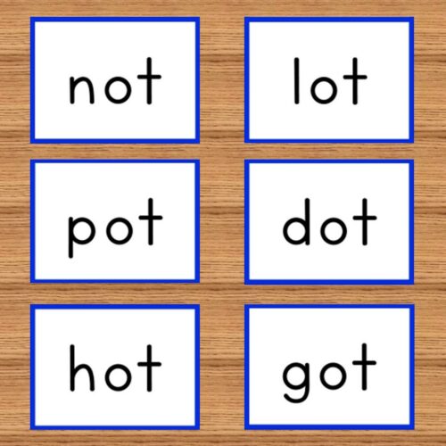 Short Vowel CVC Word Cards - Flash Cards and Word Lists - Short o ...