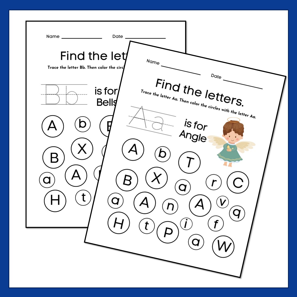Find The Letter | Christmas & Winter Alphabet Recognition Worksheets ...