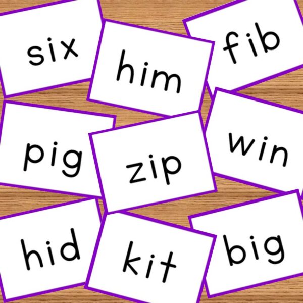 Short Vowel CVC Flash Cards and Word Lists Bundle - Made By Teachers