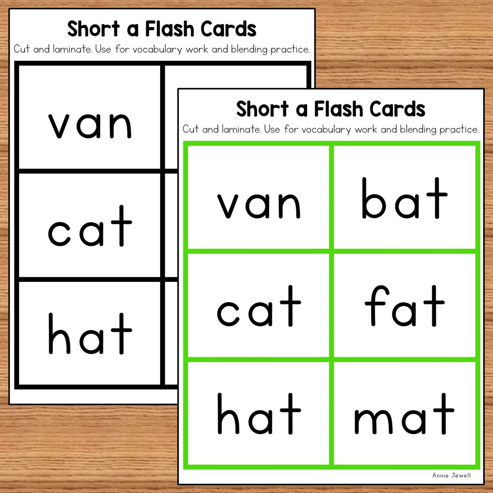 Short Vowel CVC Flash Cards and Word Lists Bundle | Made By Teachers