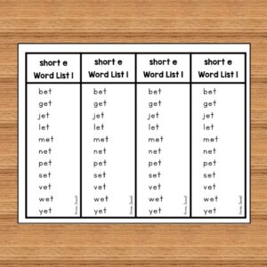 Short Vowel CVC Flash Cards and Word Lists Bundle - Made By Teachers