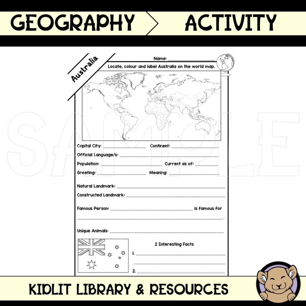 Australia Fact File Worksheet | Made By Teachers