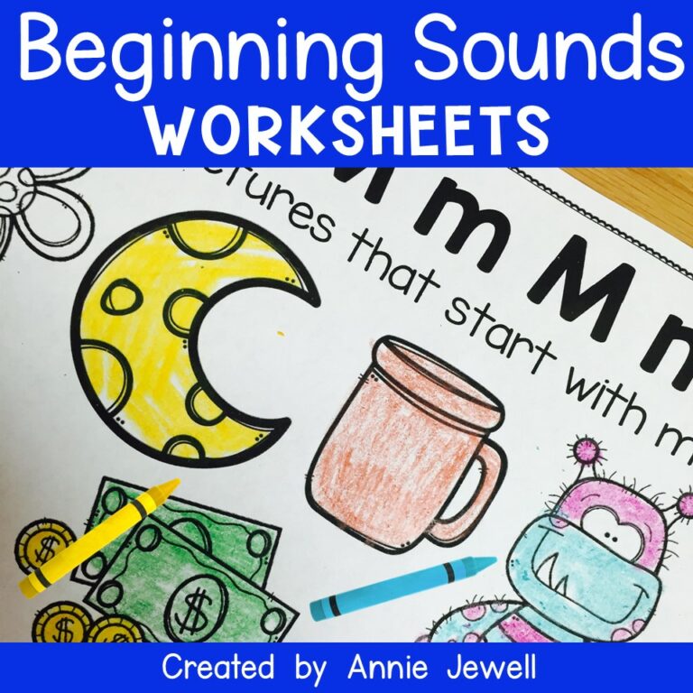 Beginning Sounds Worksheets – 37 Letter Sound Practice Pages from A to ...