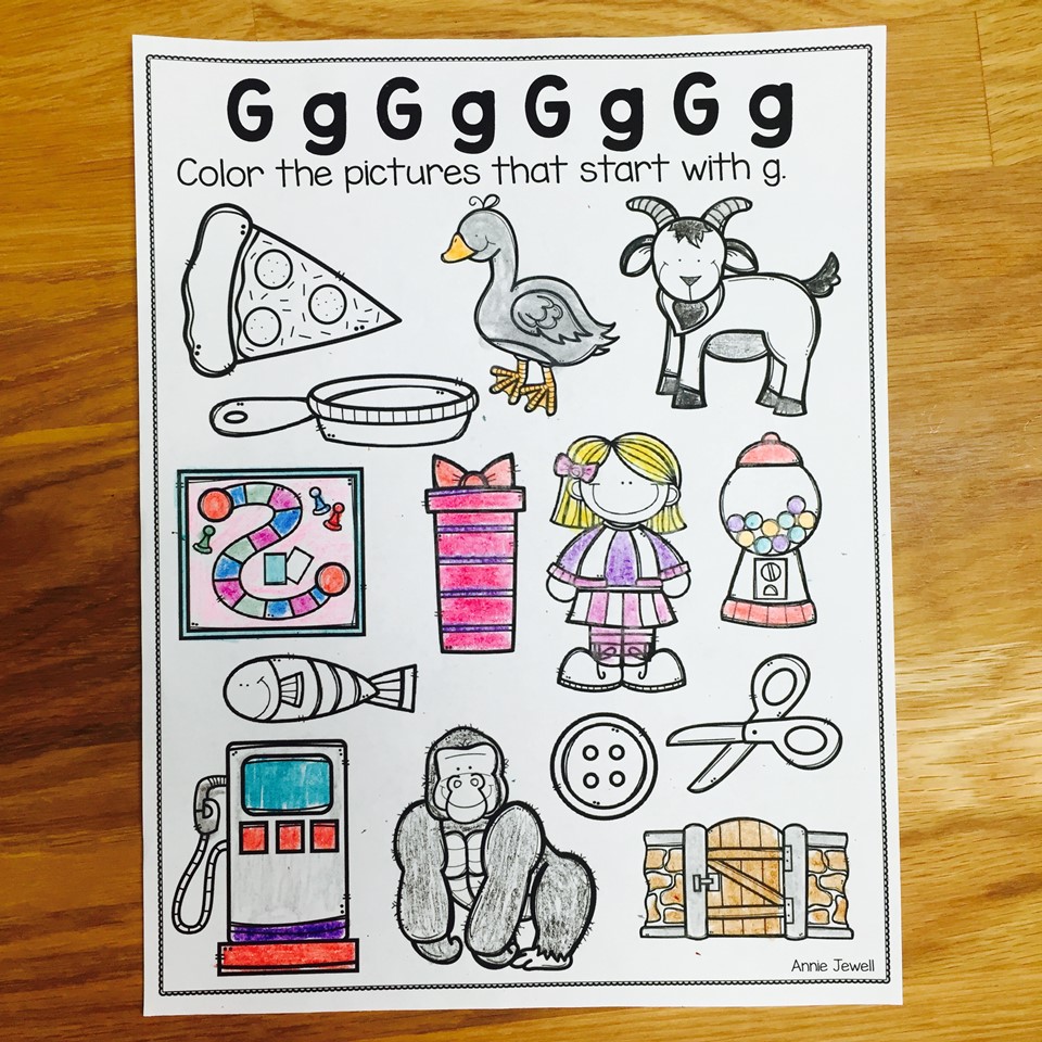 Beginning Sounds Worksheets – 37 Letter Sound Practice Pages from A to ...