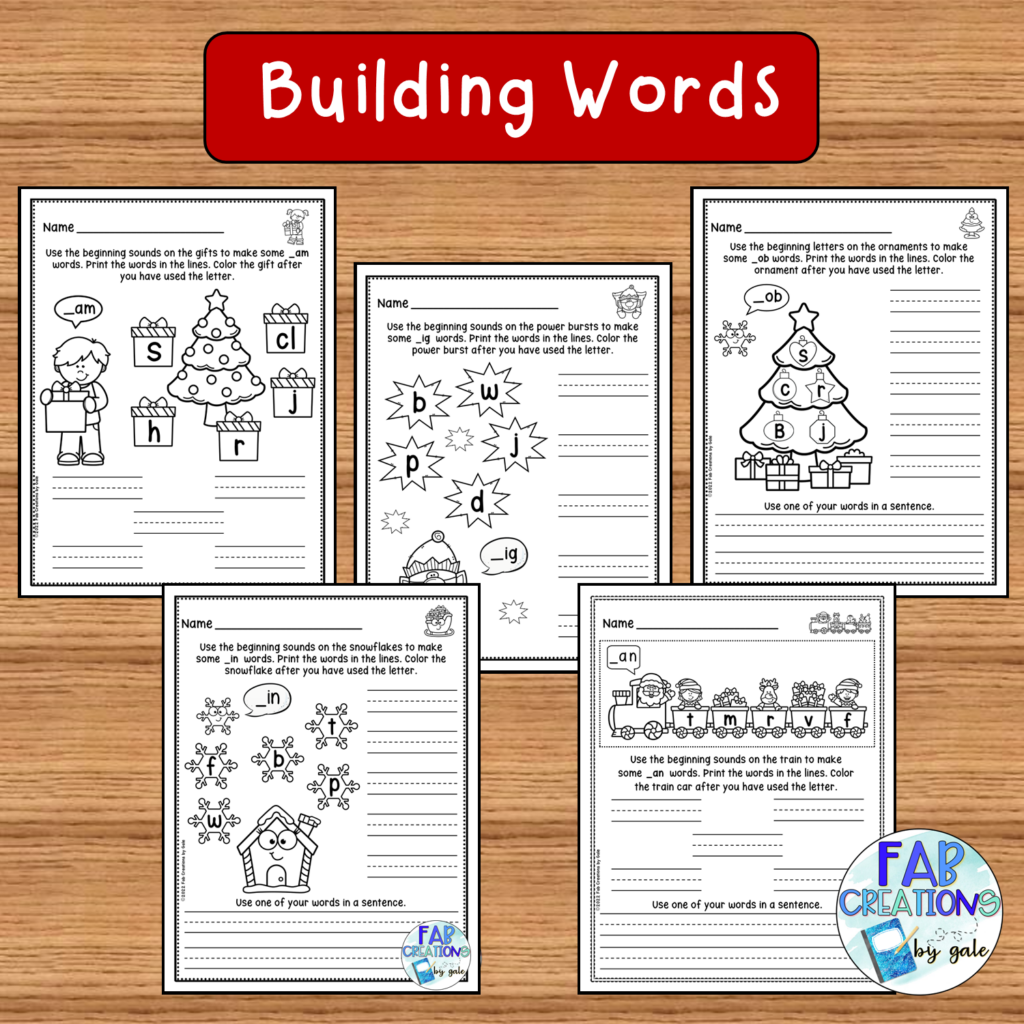 Christmas Short Vowel Worksheets | Made By Teachers