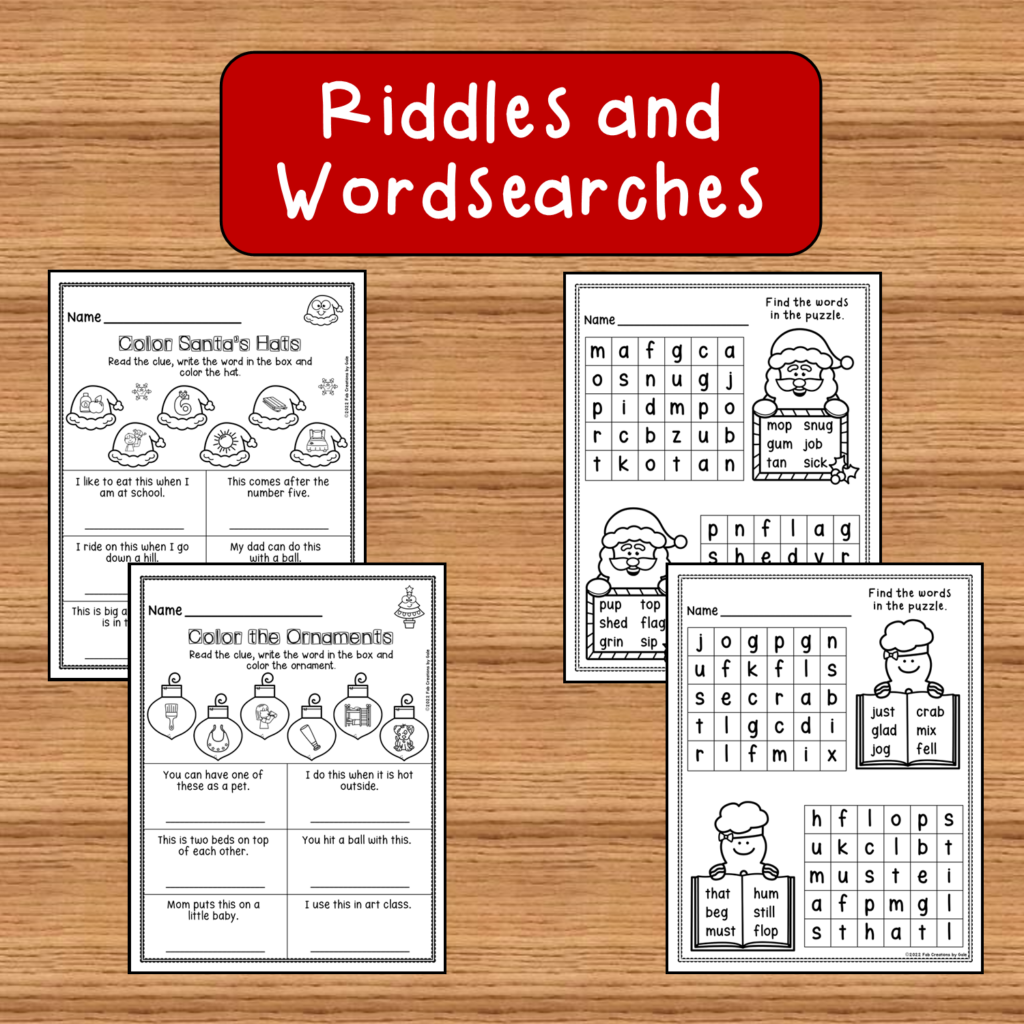 Christmas Short Vowel Worksheets | Made By Teachers