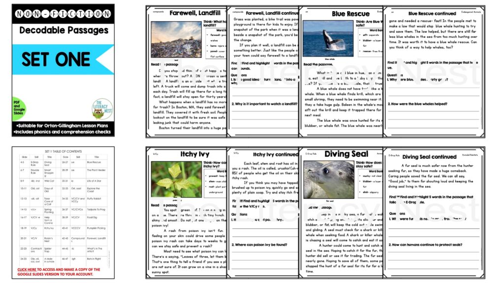 Nonfiction Decodable Readers for Structured Literacy Set 1 | Made By ...