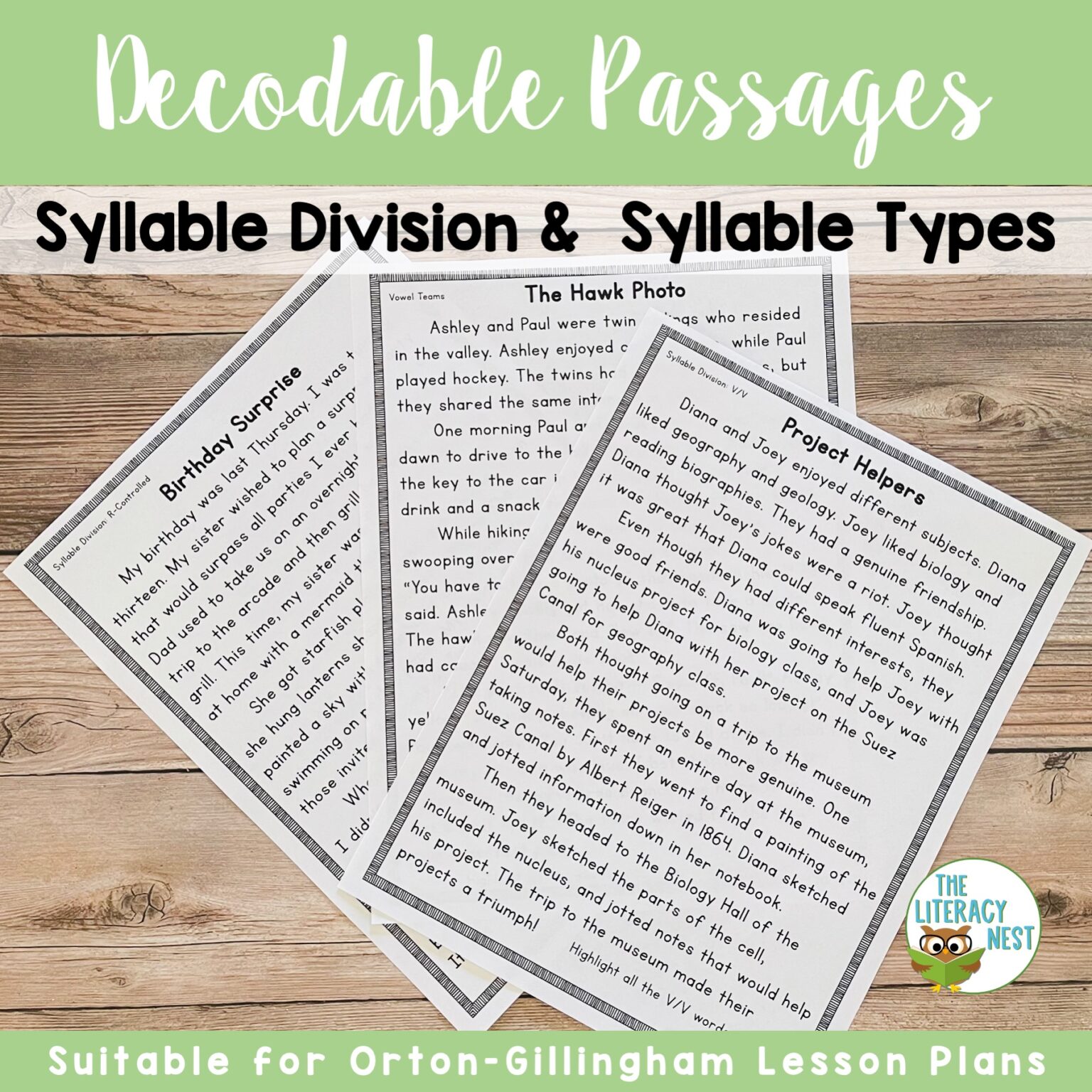 Decodable Passages for Syllable Division and Syllable Types | Made By ...
