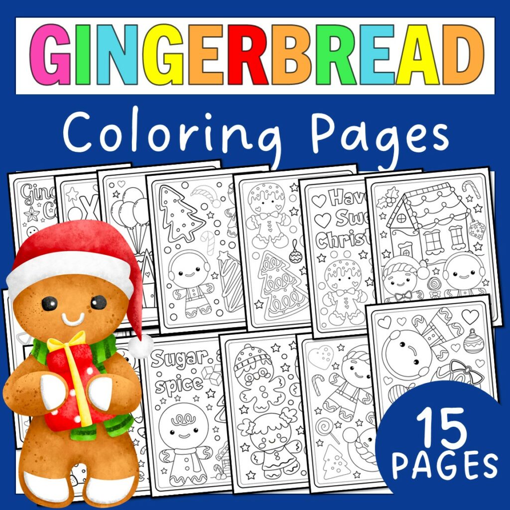 Gingerbread Man Coloring Pages | Gingerbread House Coloring Sheets ...